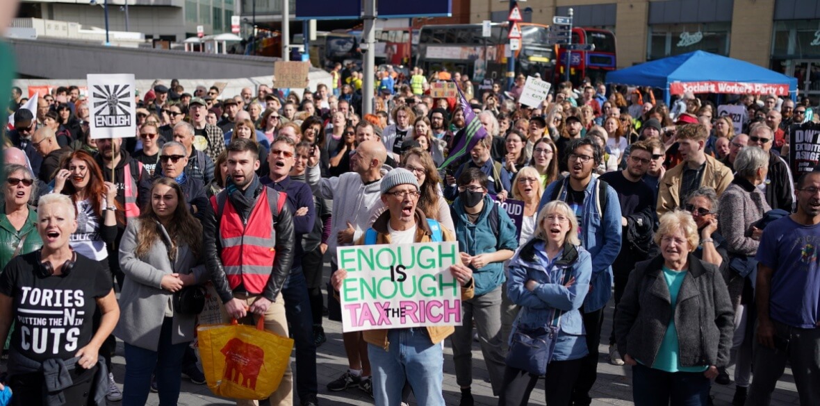 Tens of thousands take to the streets in nationwide protests over cost ...
